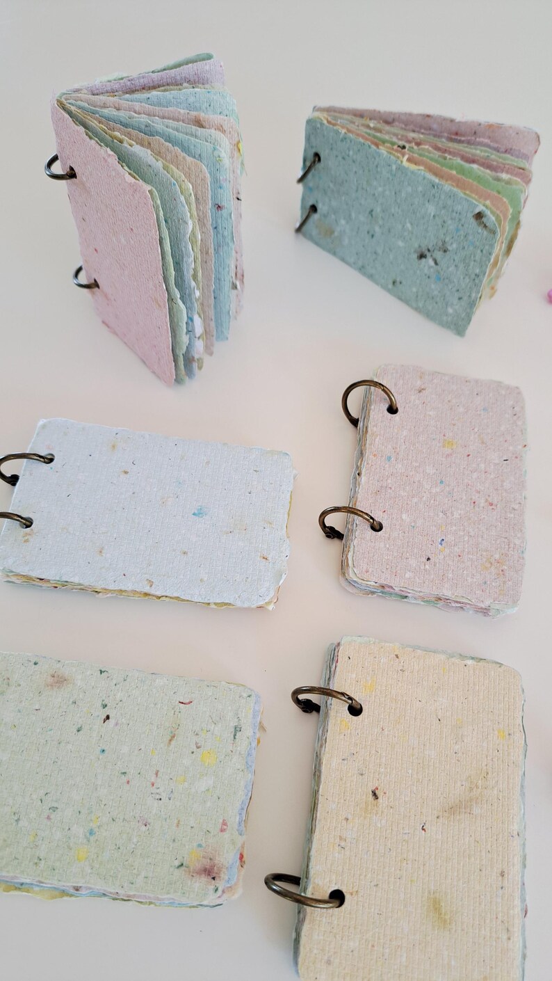 TINY Colourful Handmade Recycled Paper Note Book / Mini Journal - Etsy