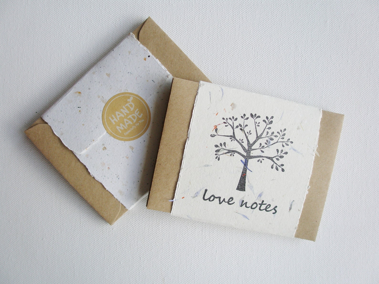 Love Note Set, Handmade Paper Love Notes and Envelopes, Homemade Love ...