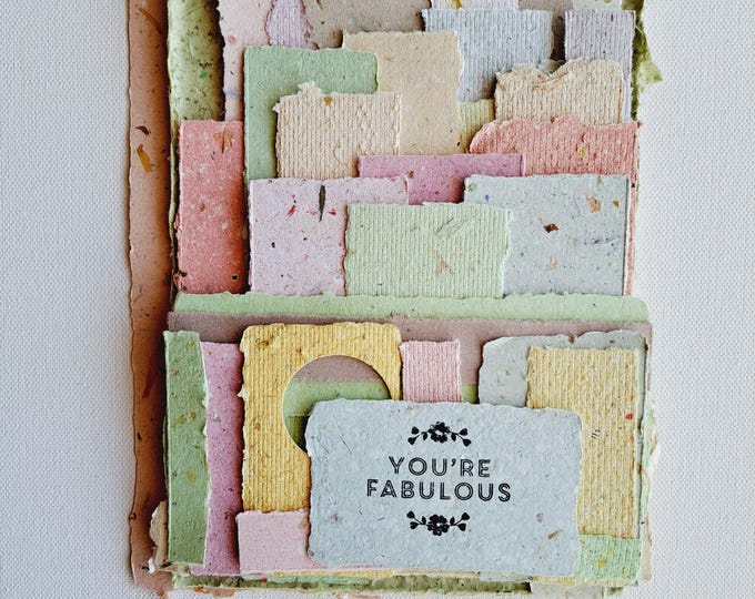 Hand Made Recycled Collage Paper Pack, Junk Journal, Scrapbooking ...