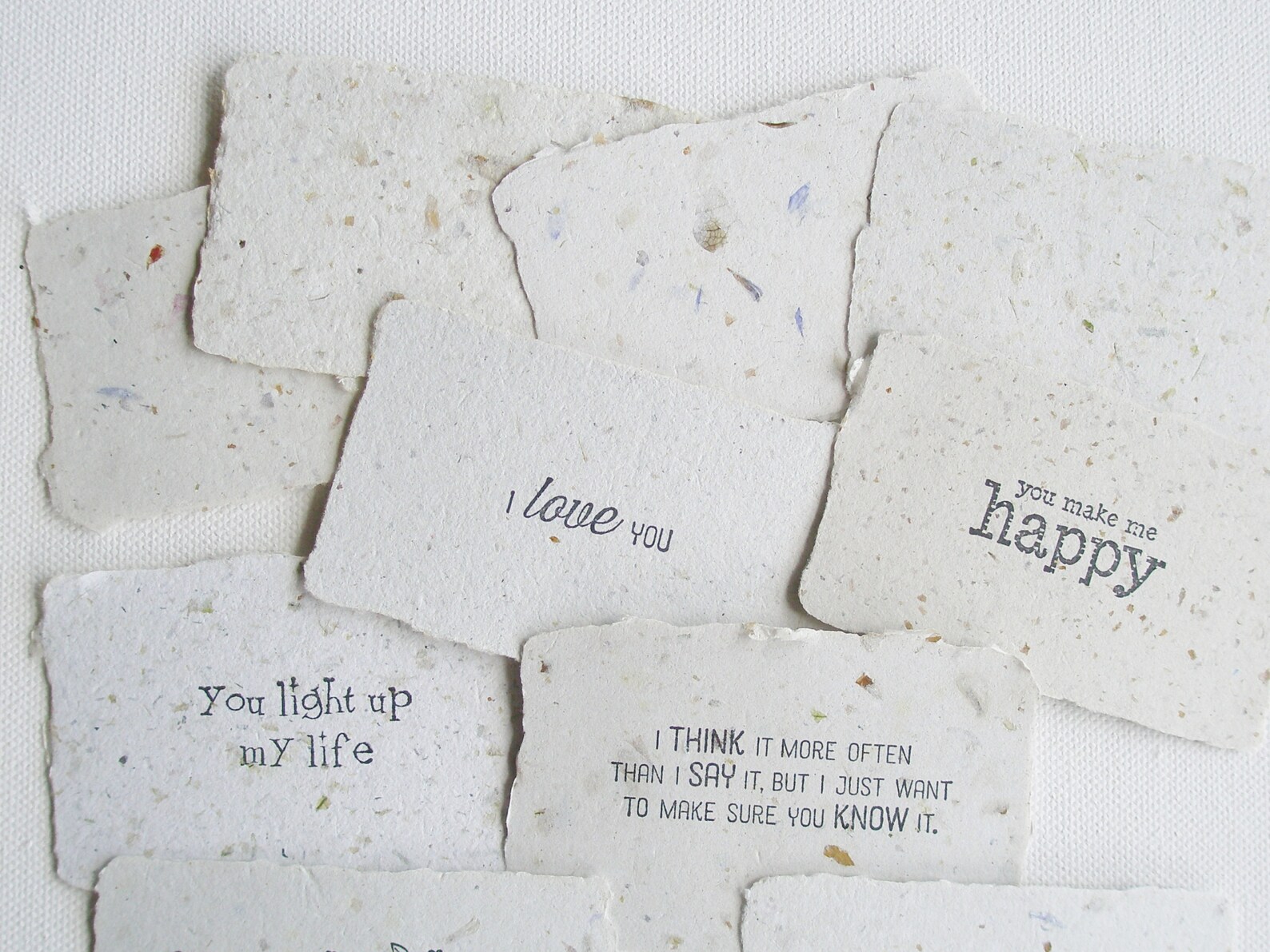 Love Note Set, Handmade Paper Love Notes and Envelopes, Homemade Love ...