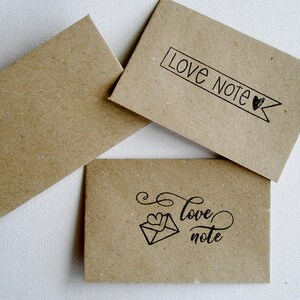 Love Note Kit With Hand Made Paper. Mini Notes With Envelopes. Homemade ...