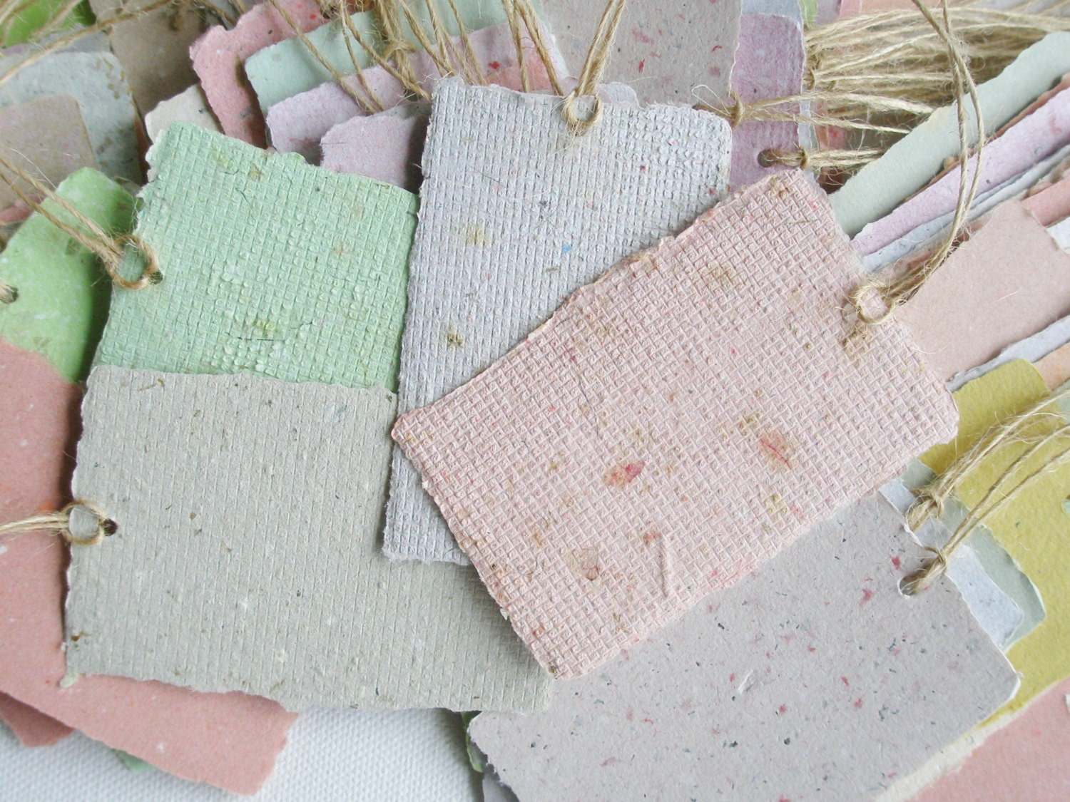 Handmade Recycled Paper Tags 100 Gift Tags Bulk Swing Tags - Etsy Singapore