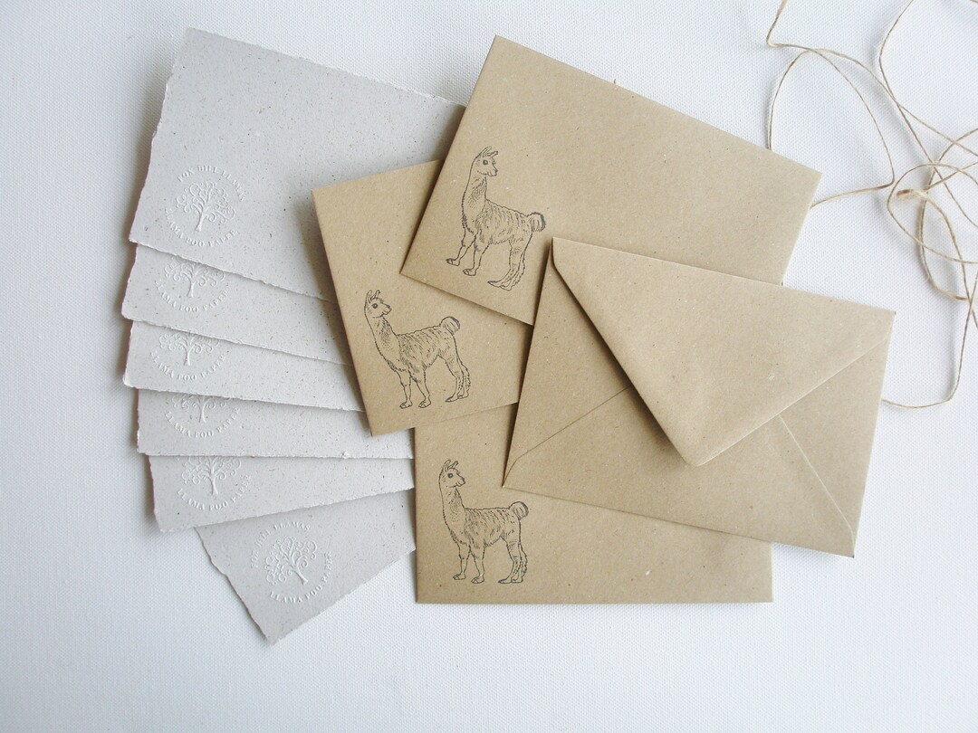 Llama Letter Writing Set With Poo Paper. 6x4 Inch Stationery for Llama ...
