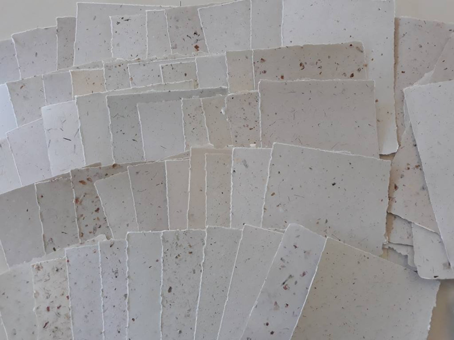 5x7" Sheets, 30 Sheets, Neutral Recycled Paper, Handmade Paper ...