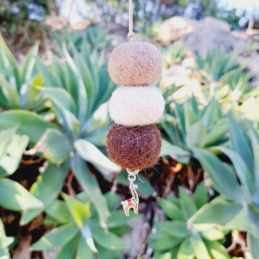 Llama Mirror Dangle Freshener for Car With Metal Llama Charm. Add Your ...