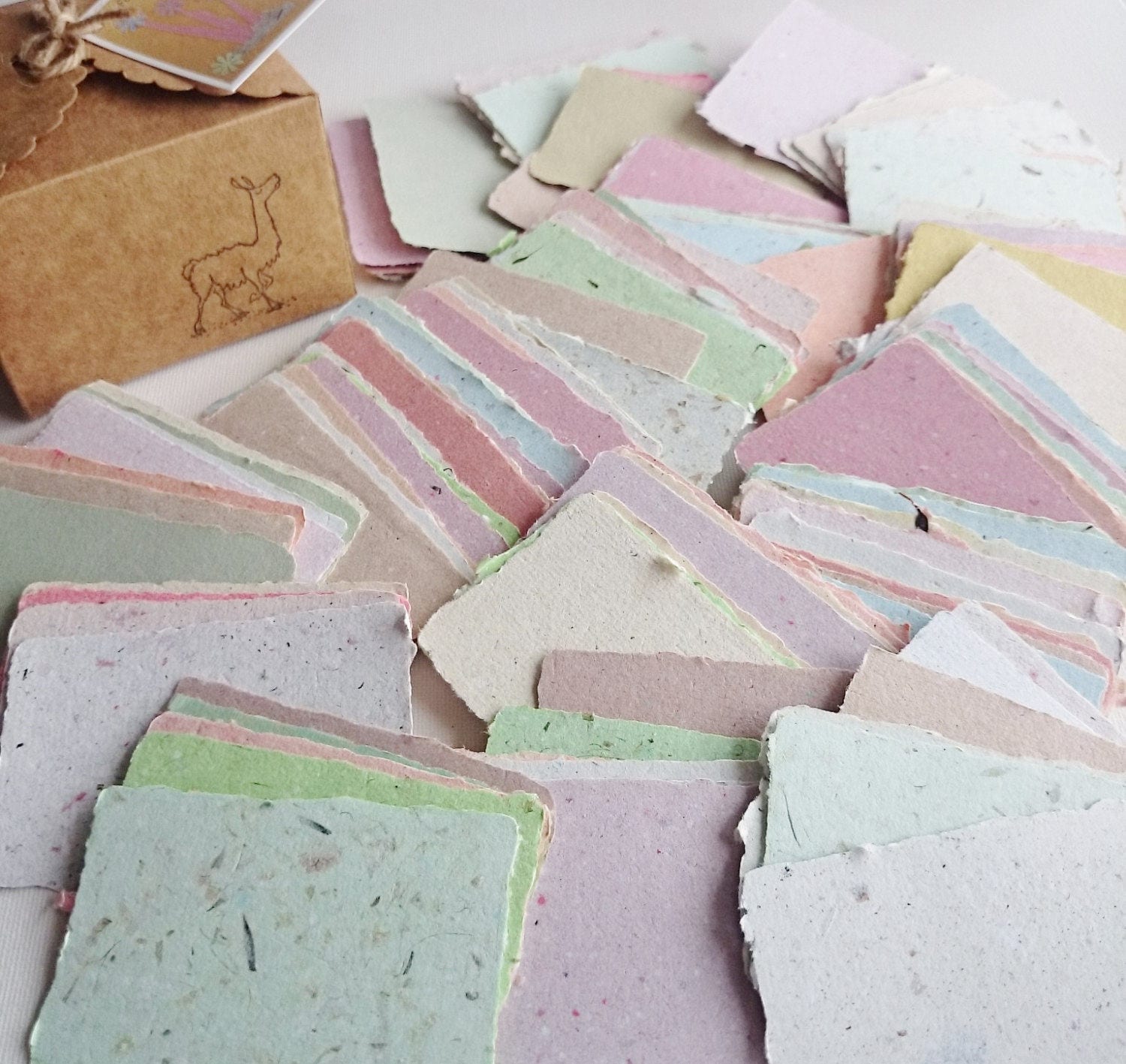 120 Handmade Business Cards. Recycled Paper Blank Cards. Calling. Gift ...