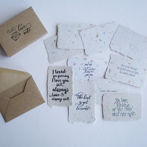 Love Notes Set, Handmade Paper Love Notes, Homemade Love Notes With ...
