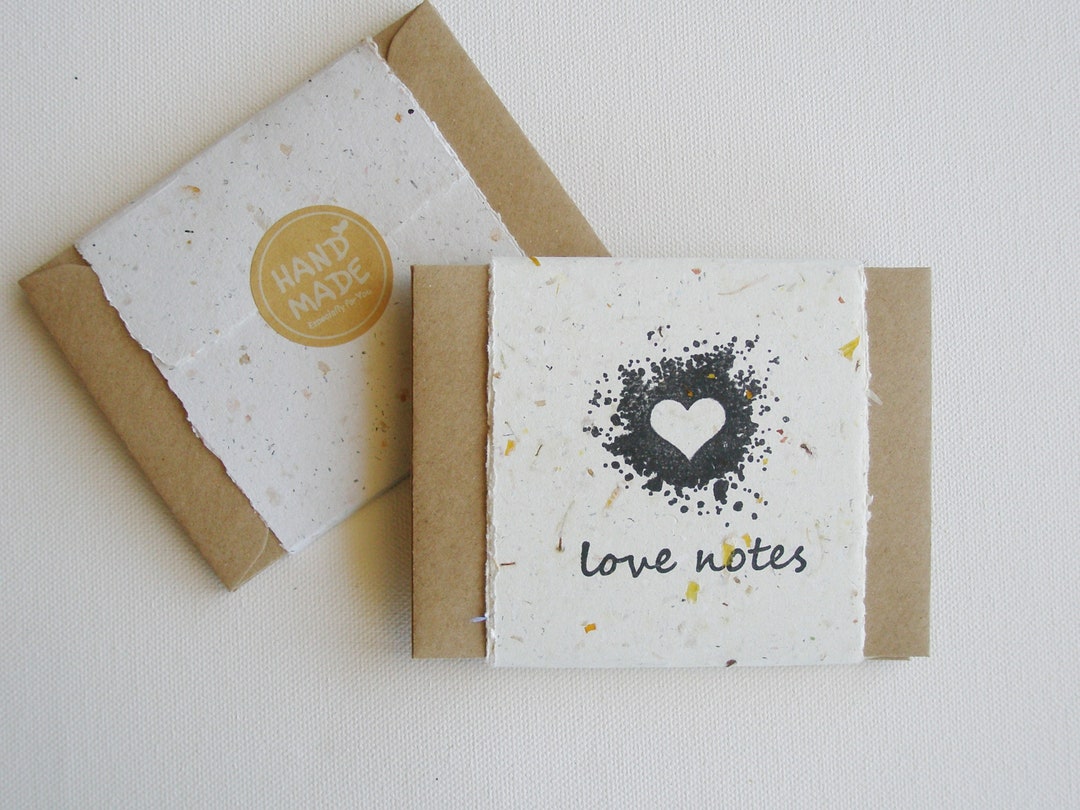 Love Notes Set, Handmade Paper Love Notes, Homemade Love Notes With ...