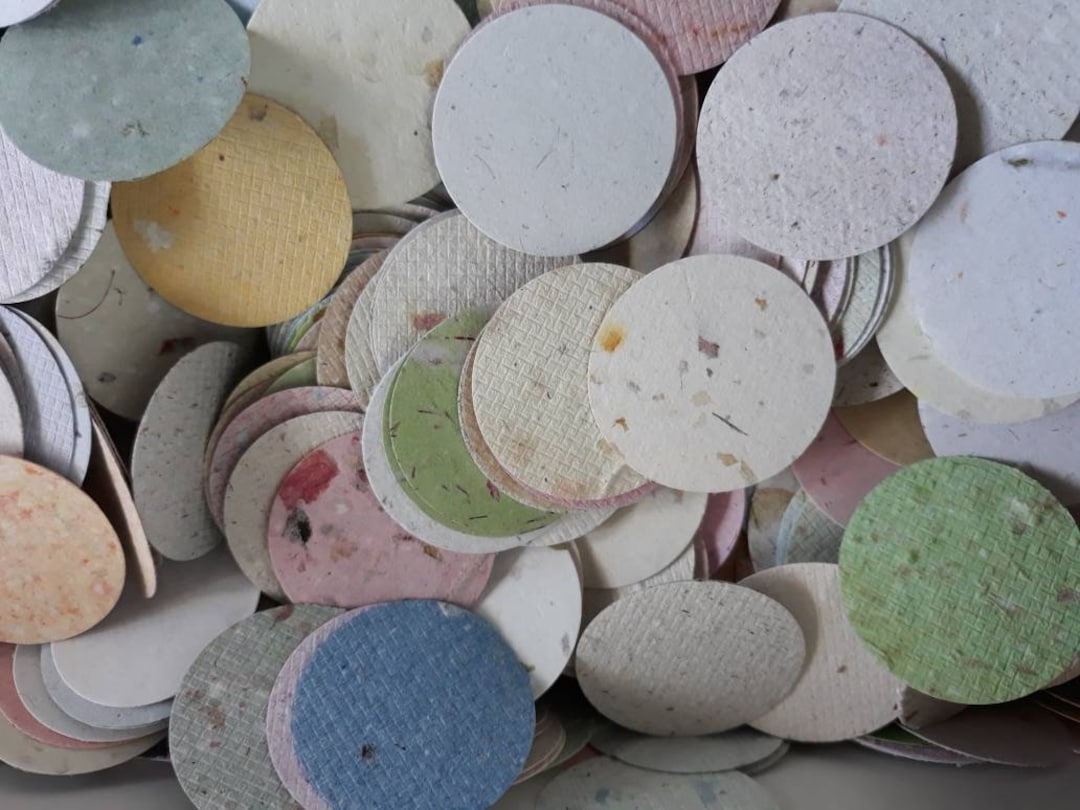 Handmade Recycled Paper Circle Cutouts X 100. Small, 3.5cm - Etsy