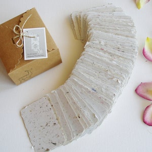 SAMPLE of 20 Handmade 2x3 Cards Neutral Blank Recycled - Etsy