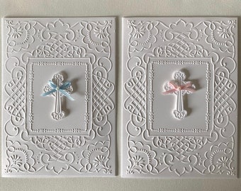 Handmade Exquisite Keepsake Baptism Card, Christening Card, First Holy Communion Card ...