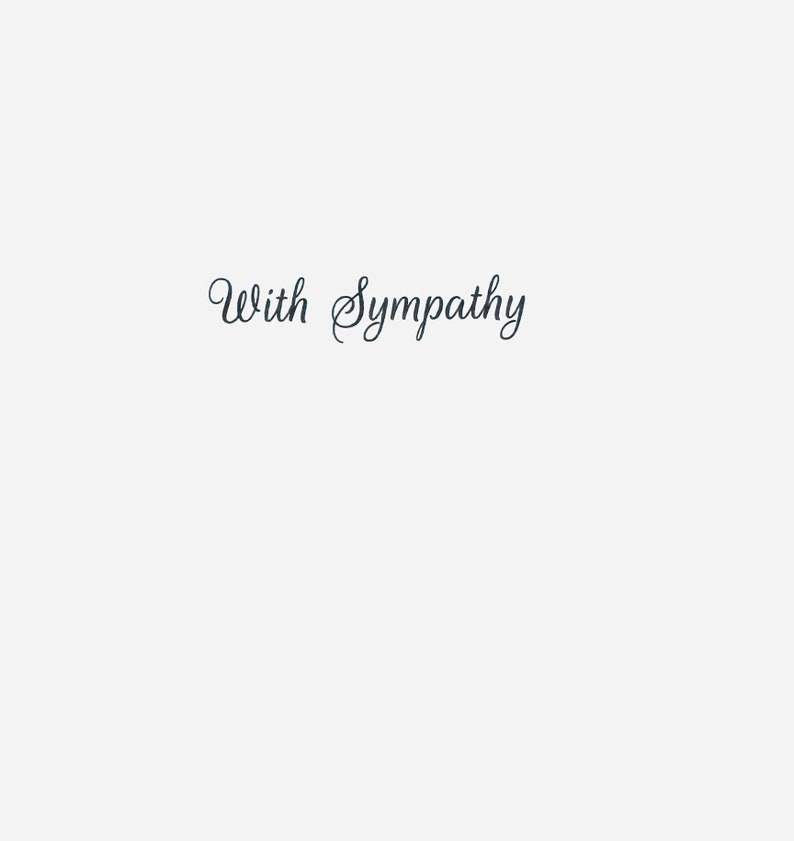 Embossed Sympathy Card - Etsy