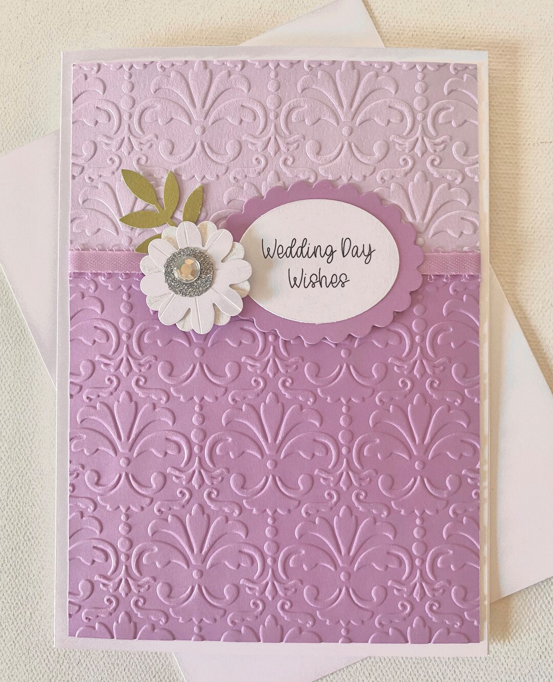 Two-toned Purple Wedding Card - Etsy