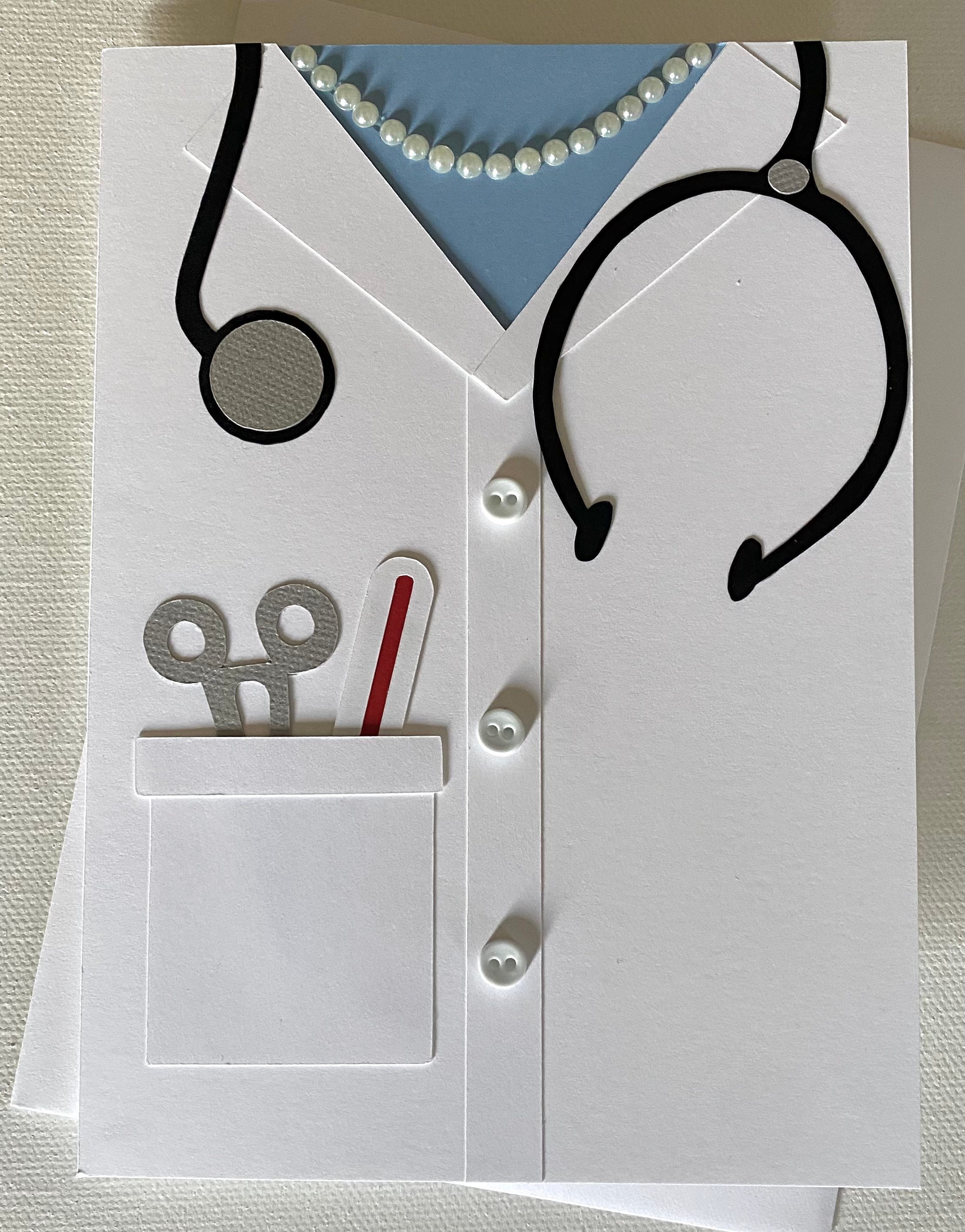 Doctor Card Medical School Graduation Card White Coat - Etsy