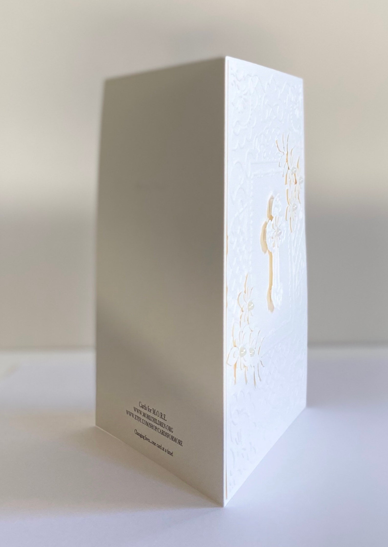 Embossed Cross Sympathy Card - Etsy