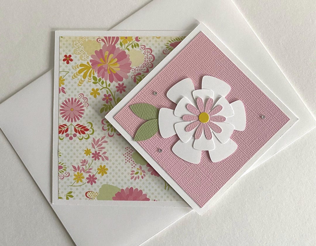 Unique Fold Flower Card - Etsy