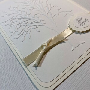 With Sympathy Embossed Tree Card - Etsy