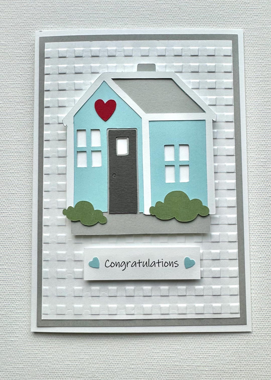 New Home Card With Blue House - Etsy