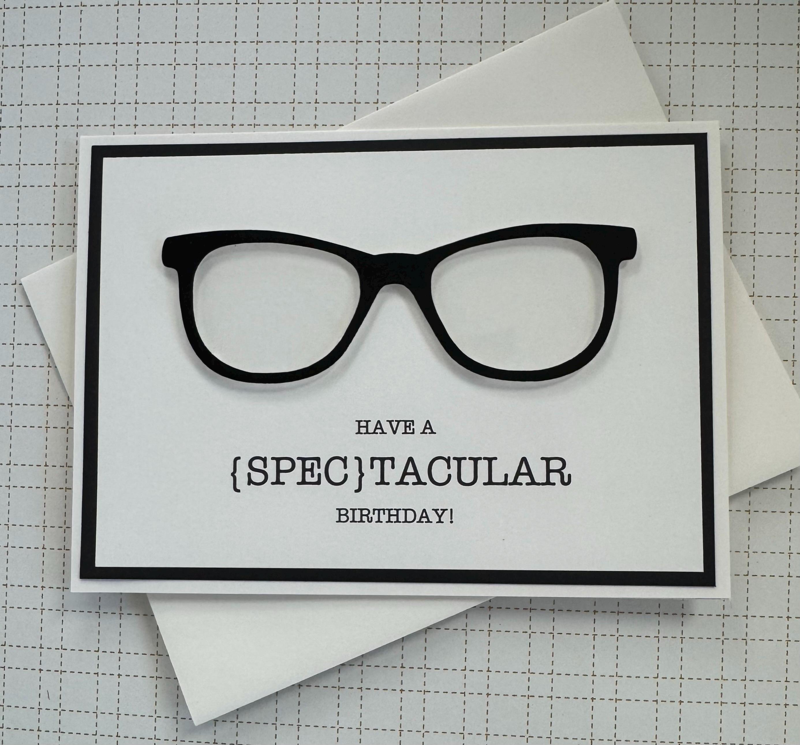 Spectacular Birthday Card: Eyeglass Design - Etsy