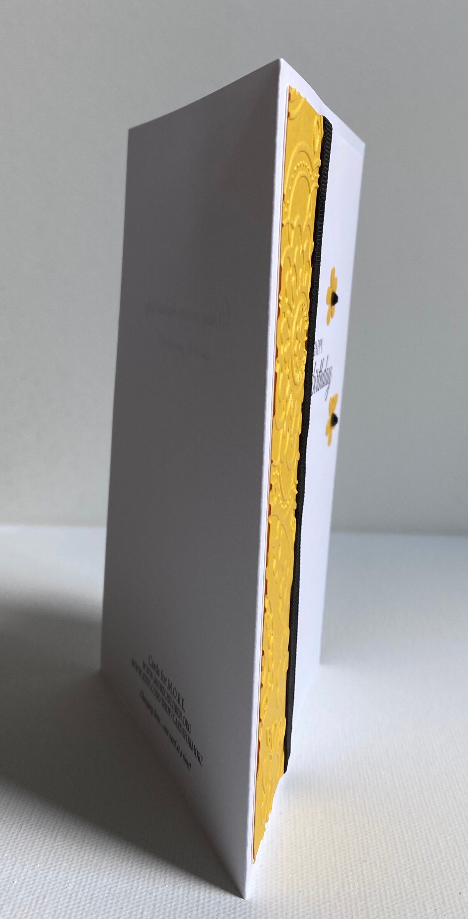 Yellow and Black Birthday Card | Etsy