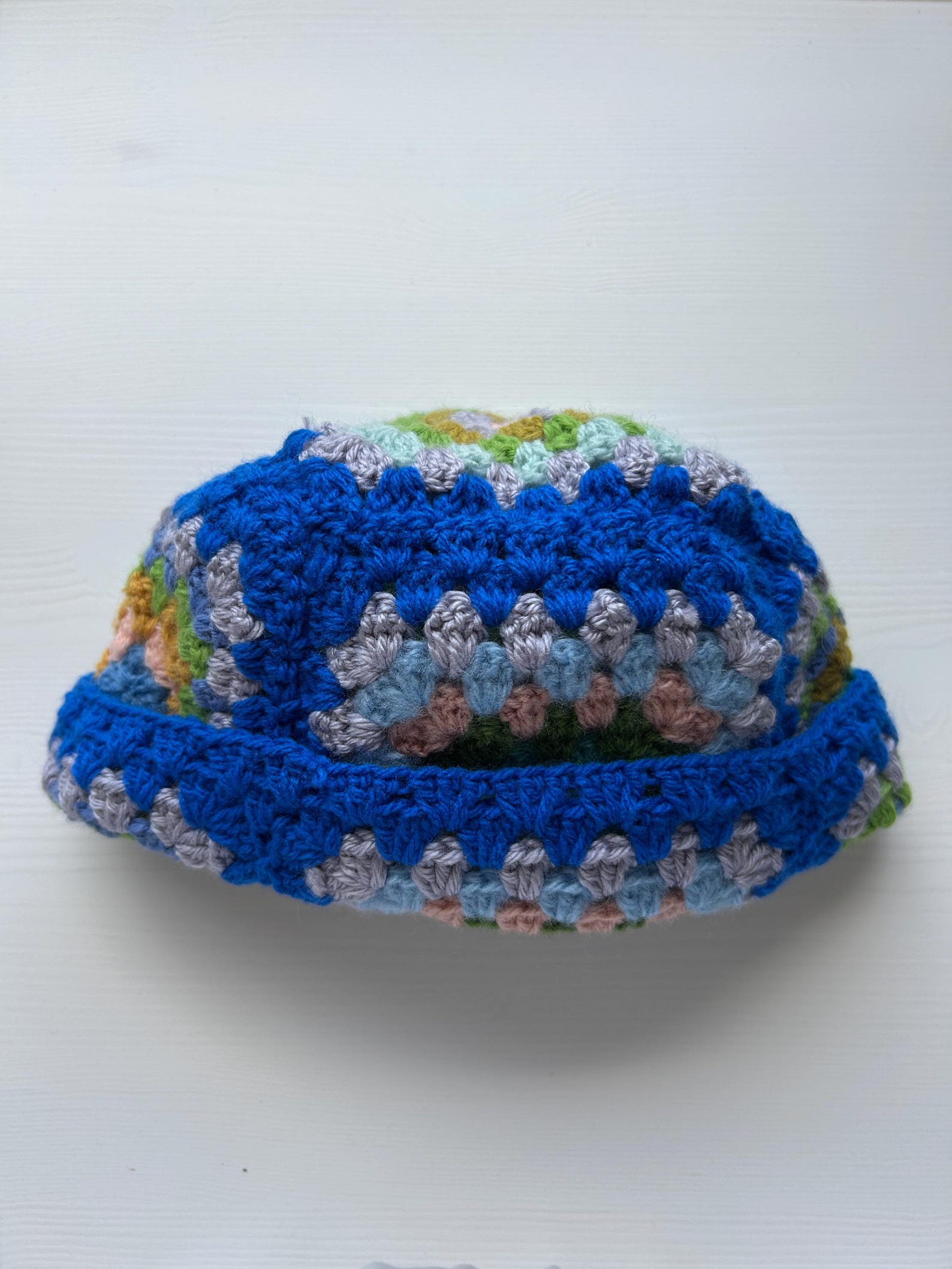 Retro Granny Square Bucket Beanie ~ Women Cosy Crochet Beanie Adult ...