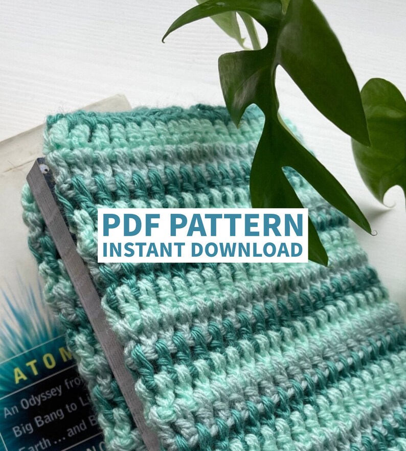 INSTANT DOWNLOAD Step by Step Crocheted Book Cover Digital Pattern ...