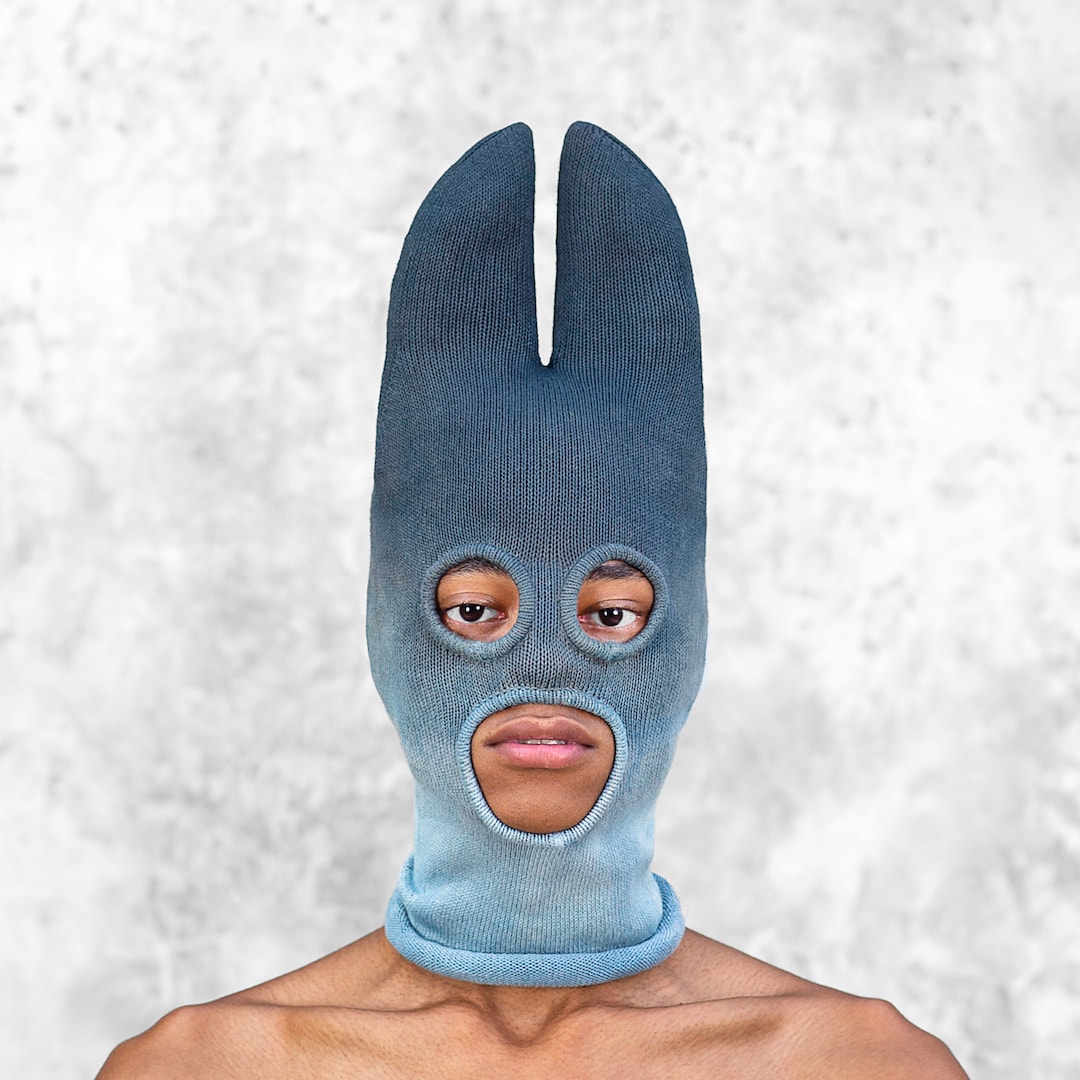 INDIGO Blue Aqua Ombre BAT BALACLAVA- Unisex Bat Mask - Stuffed Bat ...