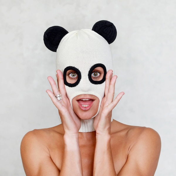 Panda Ski Mask - Etsy