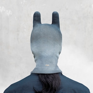 Blue Aqua Ombre Balaclava With Stuffed Ears - Raver Bat Mask - Animal ...