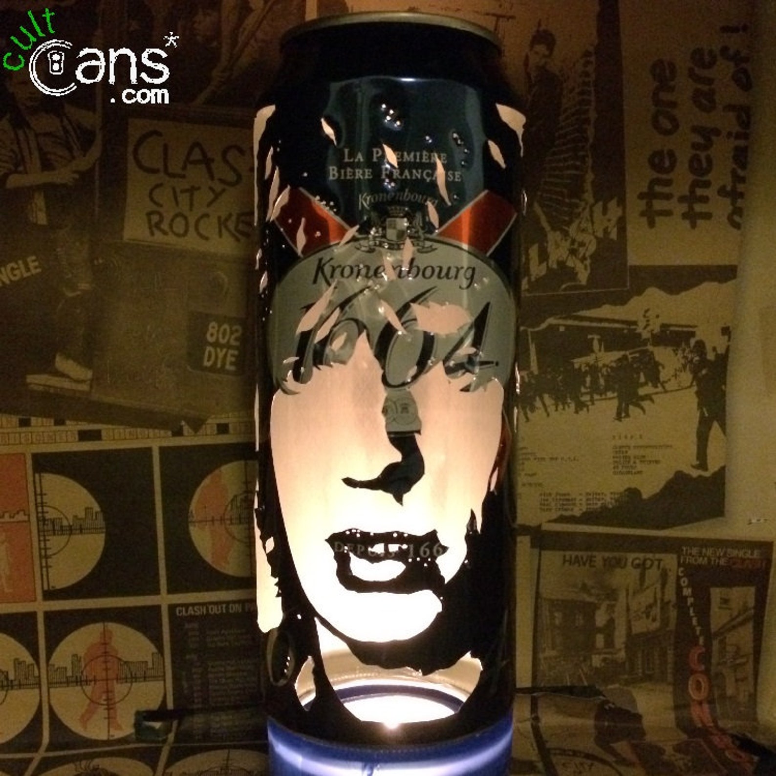 Mick Jagger Beer Can Lantern Rolling Stones Pop Art Portrait | Etsy