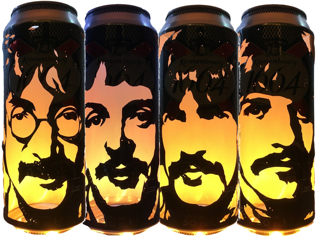 Inspired by the Beatles 'sgt Pepper's' Beer Can Lanterns Pop Art ...