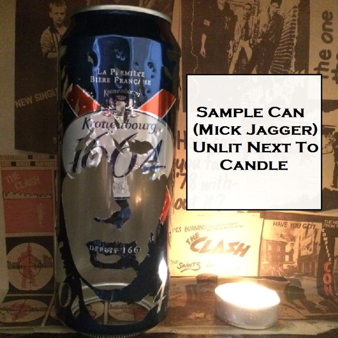 Mick Jagger Beer Can Lantern Rolling Stones Pop Art Portrait | Etsy