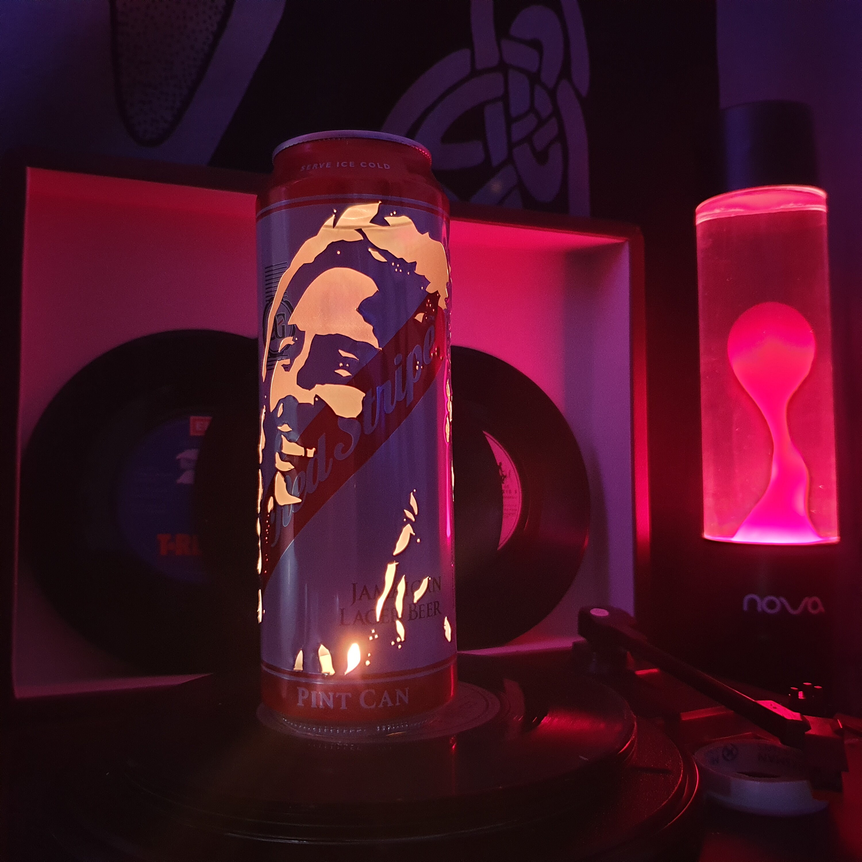 Bob Marley Beer Can Lantern Jamaica Red Stripe Reggae Pop Art | Etsy UK