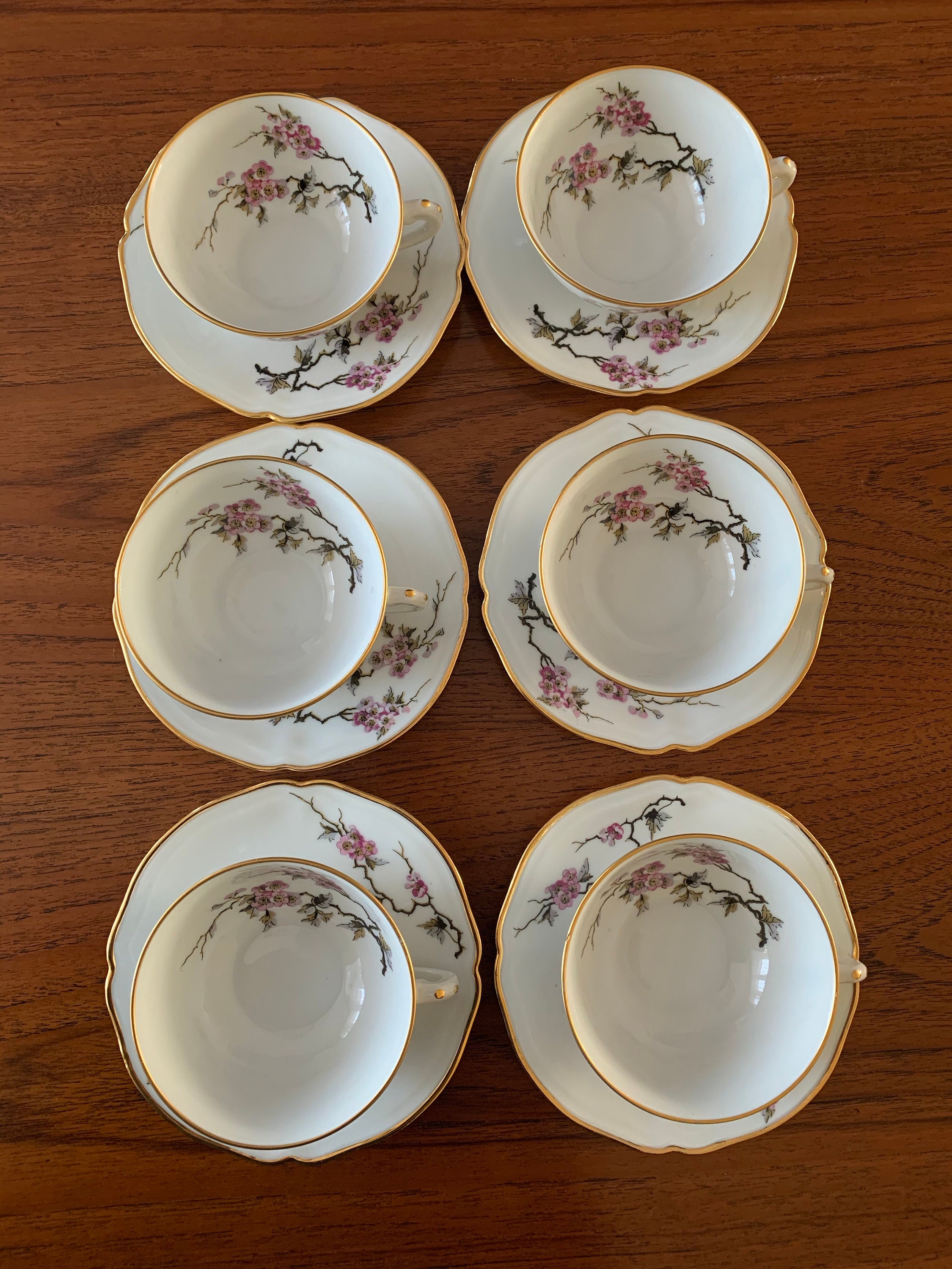 Set of 6 Limoges Unique Cups and Saucers France 1930s - Etsy UK