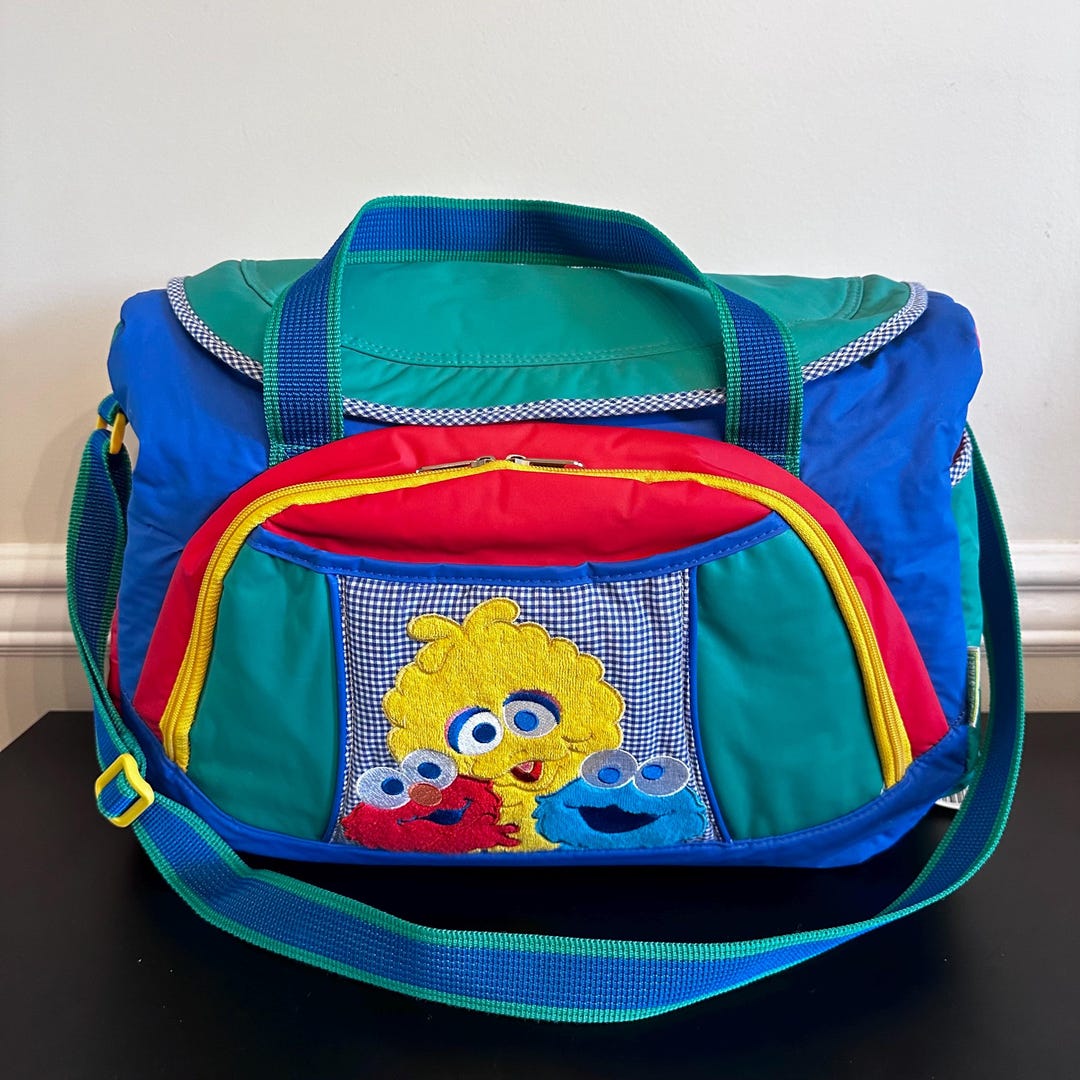 VINTAGE Sesame Street Big Bird Elmo Cookie Monster Diaper Essential ...