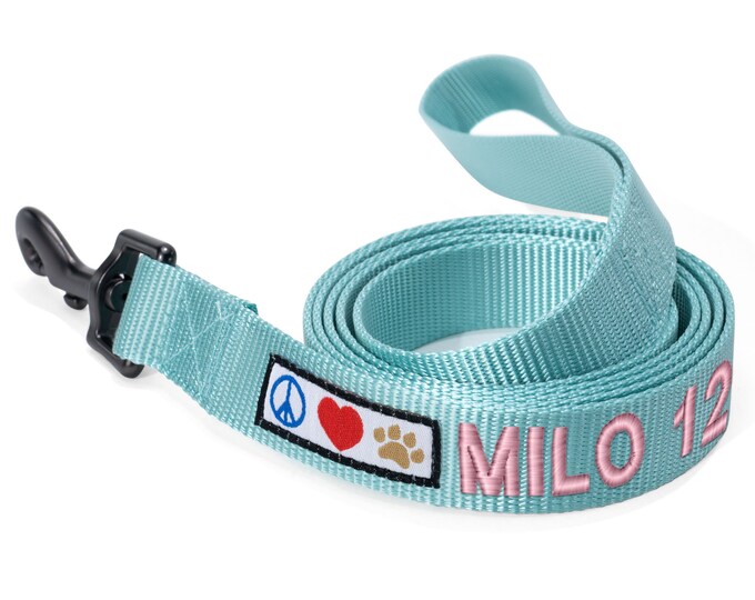 Custom Personalized Embroidered Dog Leash - Etsy