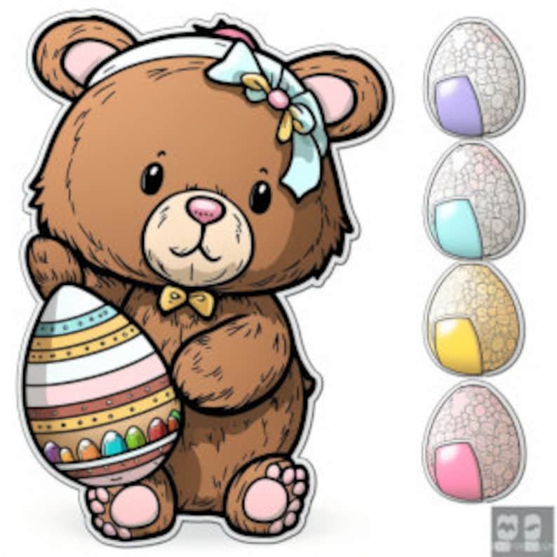 Teddy Bear Easter Egg Image PNG, Cute Teddy Clipart, Teddy Bear ...