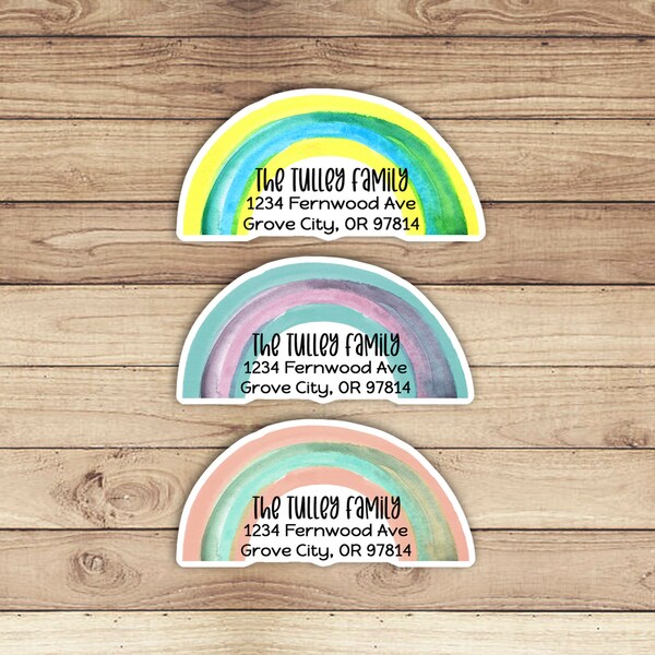 Rainbow Labels - Etsy