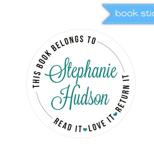 Book Stickers for Teachers This Book Belongs to Stickers - Etsy