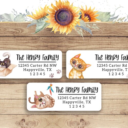 Custom Cat Labels Lola - Etsy