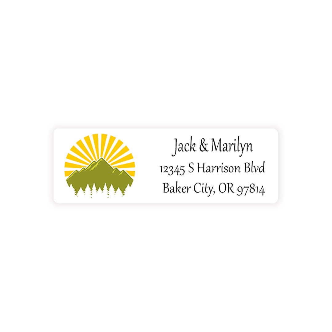 Mountain Skyline Address Labels - Etsy