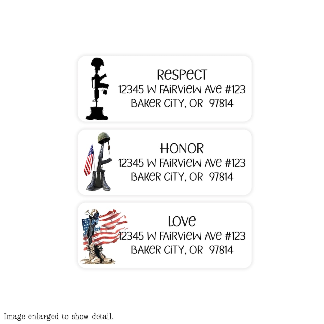 Veteran Military Fallen Soldier Labels - Etsy