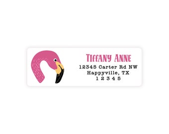 Flamingo Return Address Label, Printable Flamingo Address Labels ...