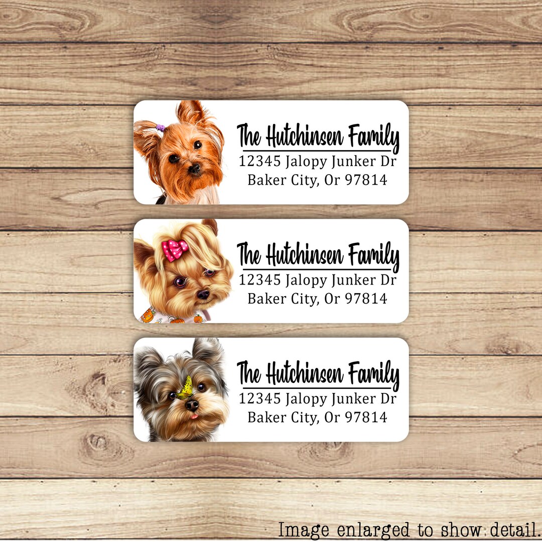Yorkie Yorkshire Terrier Address Return Mailing Labels Stickers (#30S ...