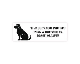 Black Labrador Dog Mailing Labels - Etsy