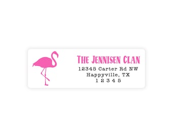 Flamingo Return Address Label, Printable Flamingo Address Labels ...