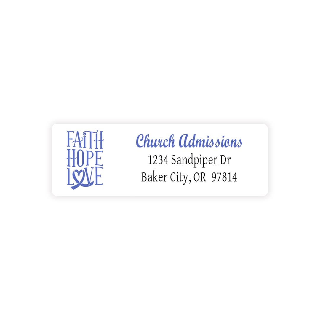 Religious Faith Address Labels, Christian, Custom - Etsy