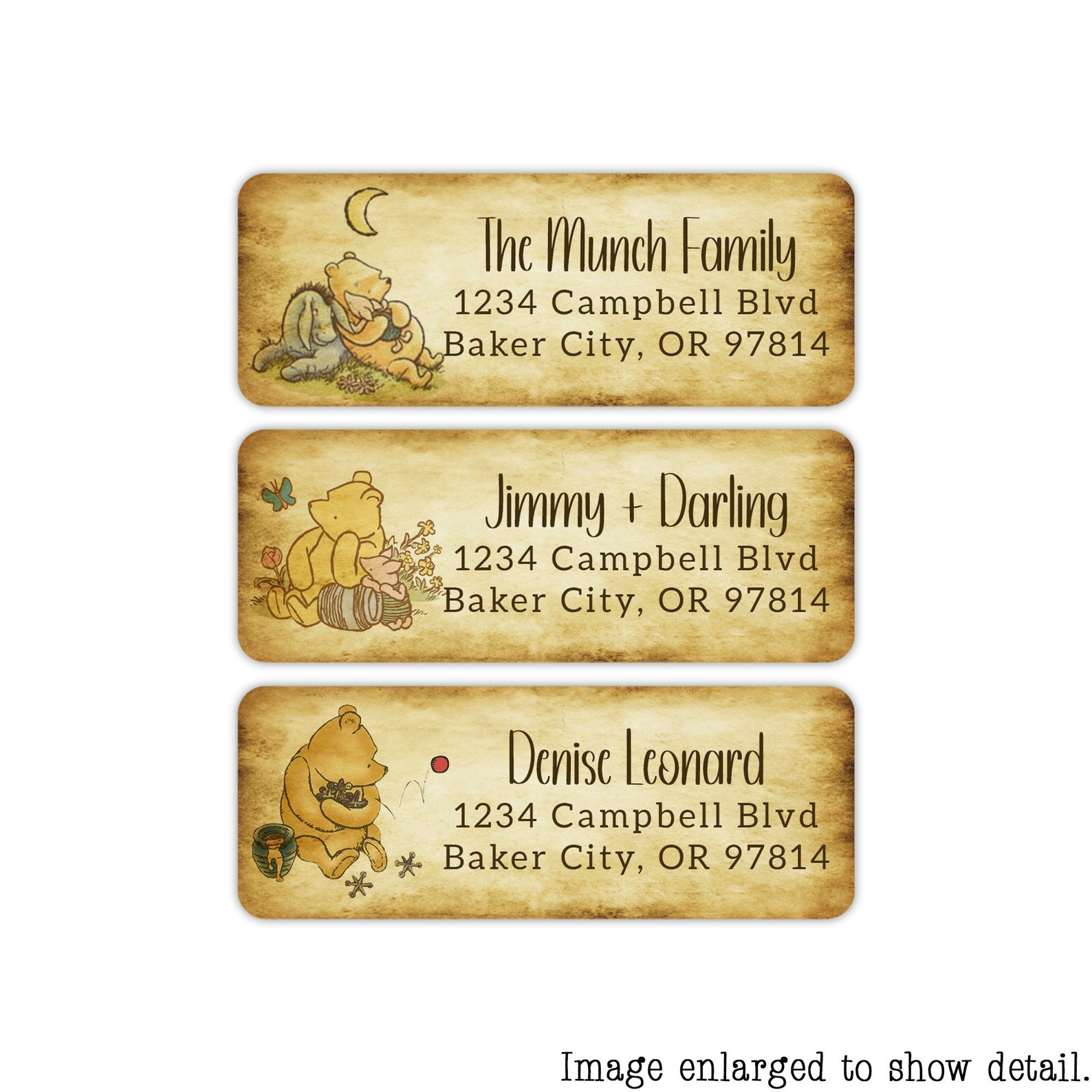Vintage Classic Winnie the Pooh Address Labels Great Gift - Etsy