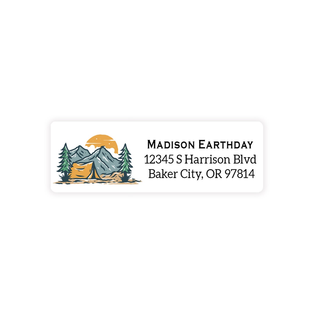 Wilderness Mountain Return Address Labels - Etsy