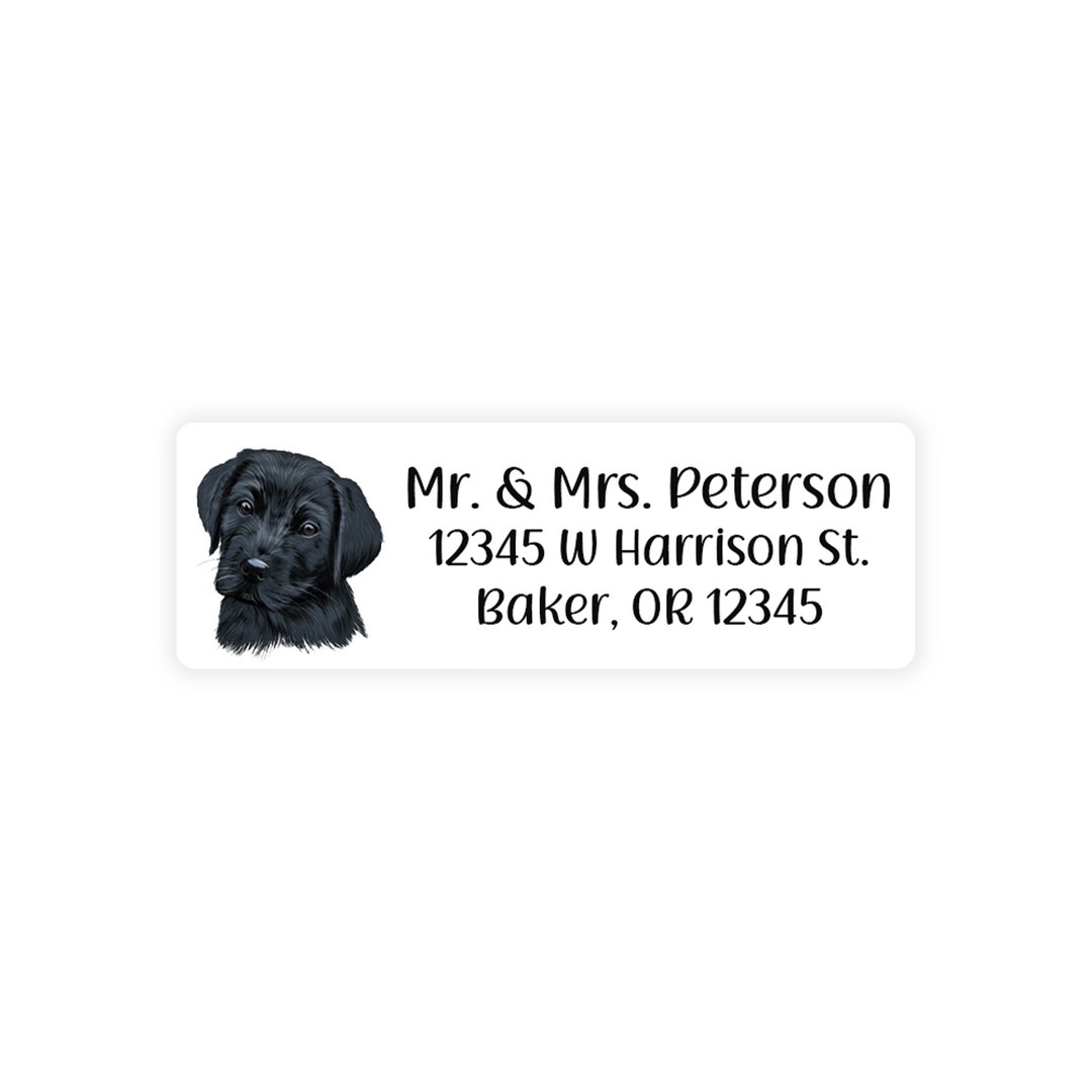 Black Labrador Dog Mailing Labels - Etsy